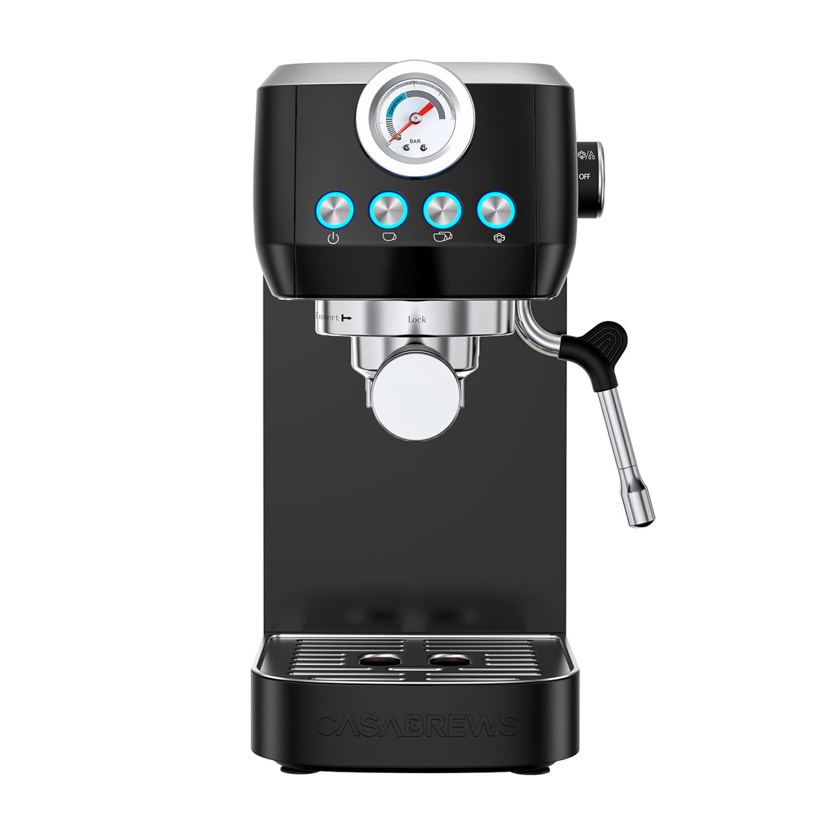 3700GENSE™ Barista Quality Espresso Machine with Steam Wand Pressure Gauge
