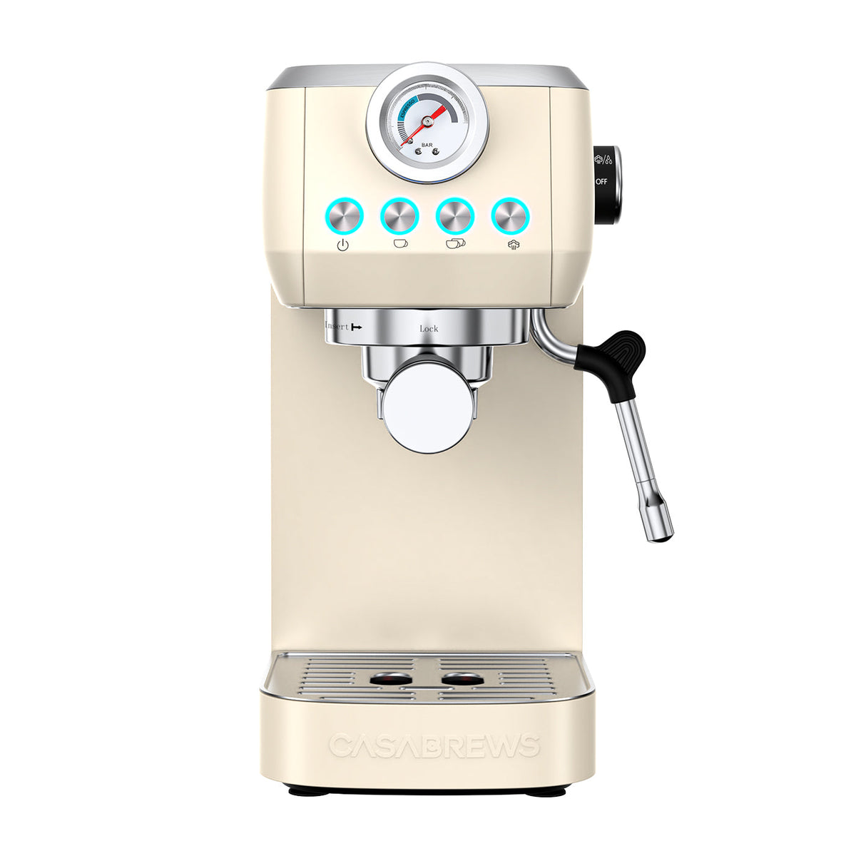 3700GENSE™ Barista Quality Espresso Machine with Steam Wand Pressure Gauge