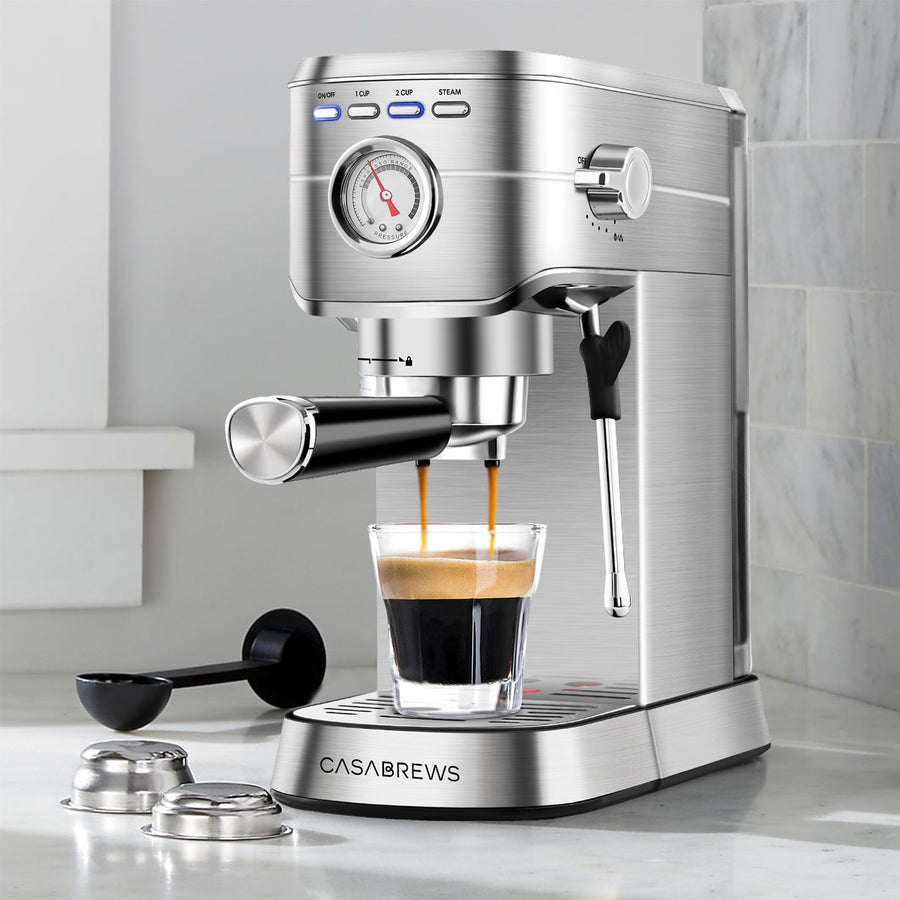 CASABREWS CM5418 Compact 20-Bar Home Espresso Machine with Stainless ...