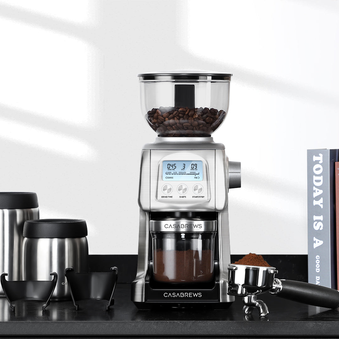 TORNADO™ LCD Display Electric Coffee Grinder with 77 Grind Settings ...